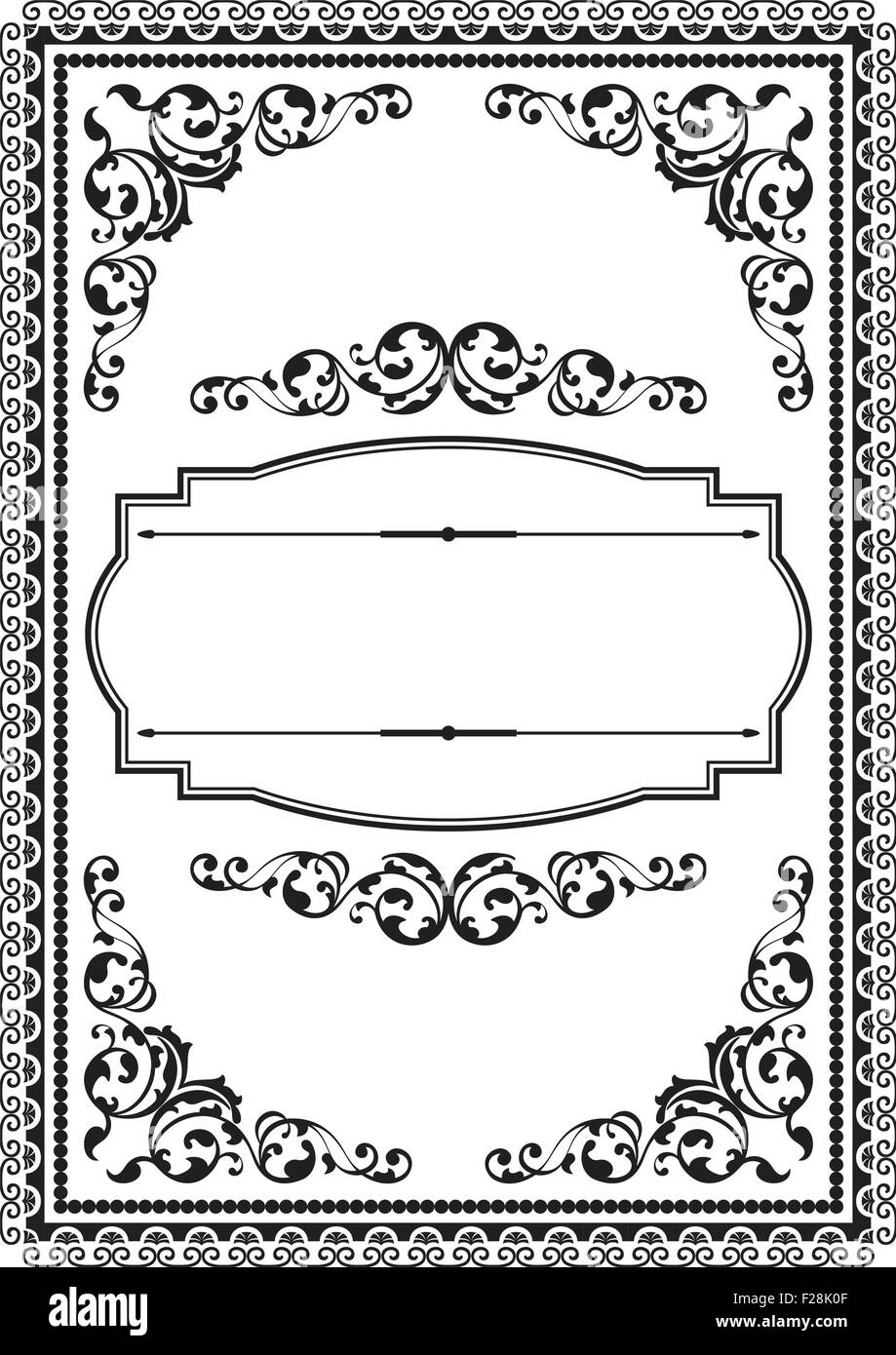 Fine modern border isolated on white Stock Vector Image & Art - Alamy