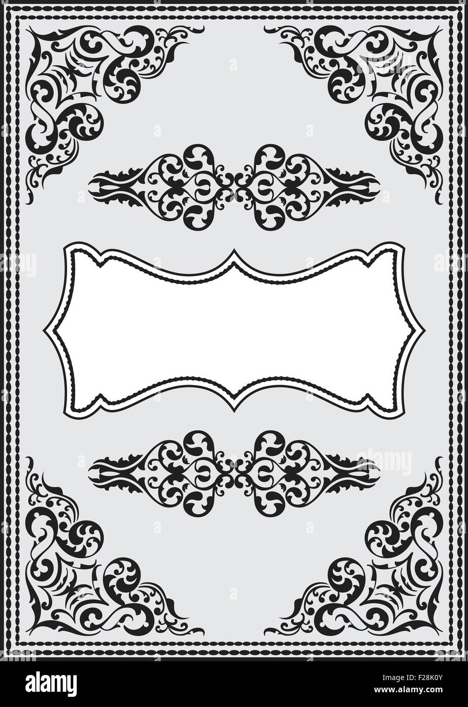 Nice ornate border isolated on white Stock Vector Image & Art - Alamy