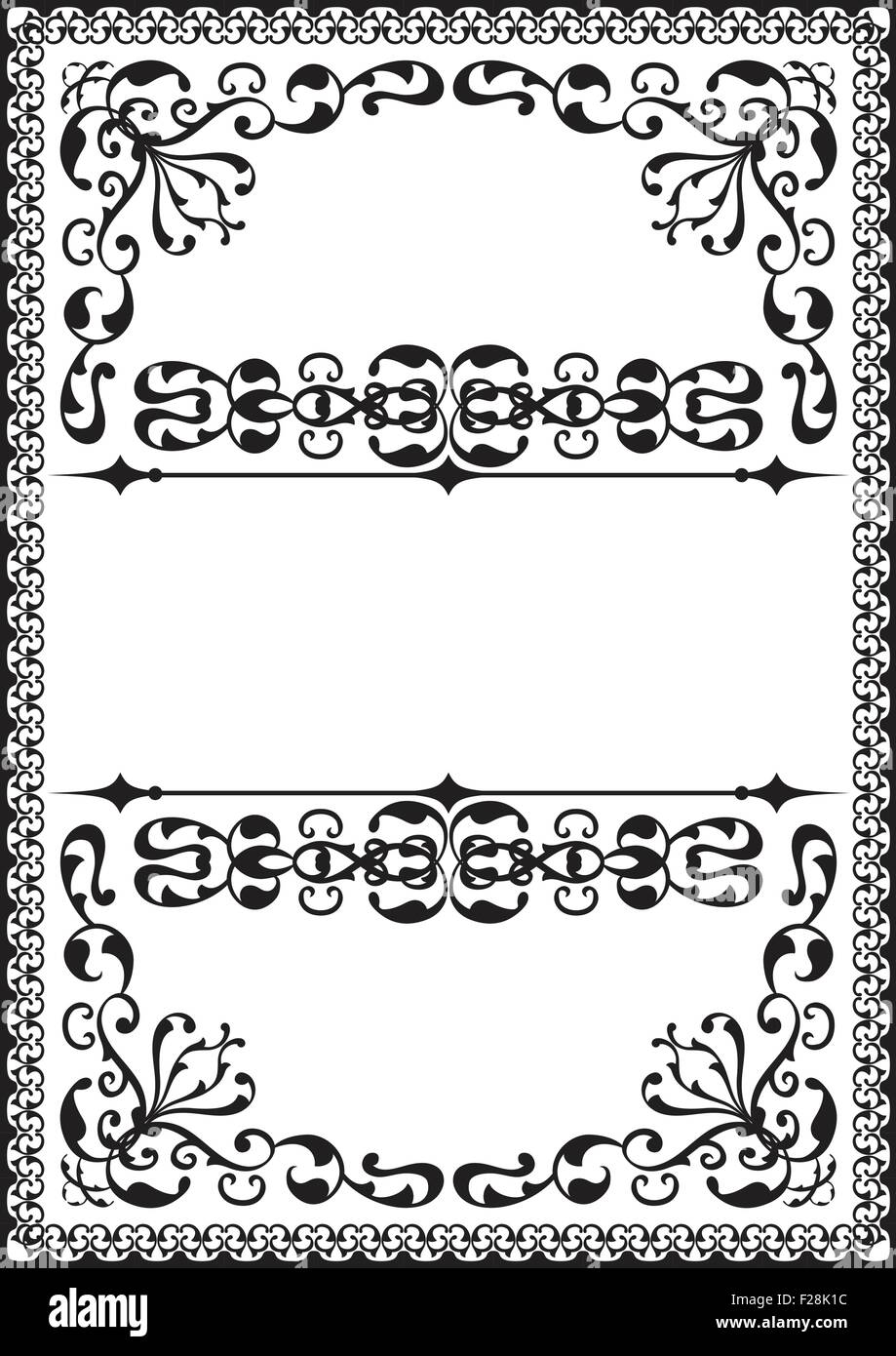 Classical vintage page is isolated on white Stock Vector Image & Art ...