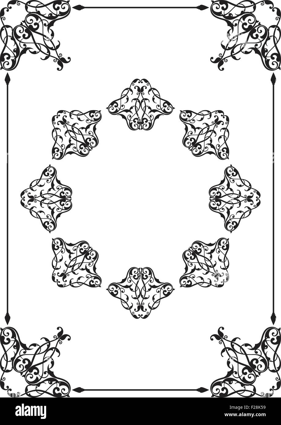 Border classical style on white Stock Vector Image & Art - Alamy