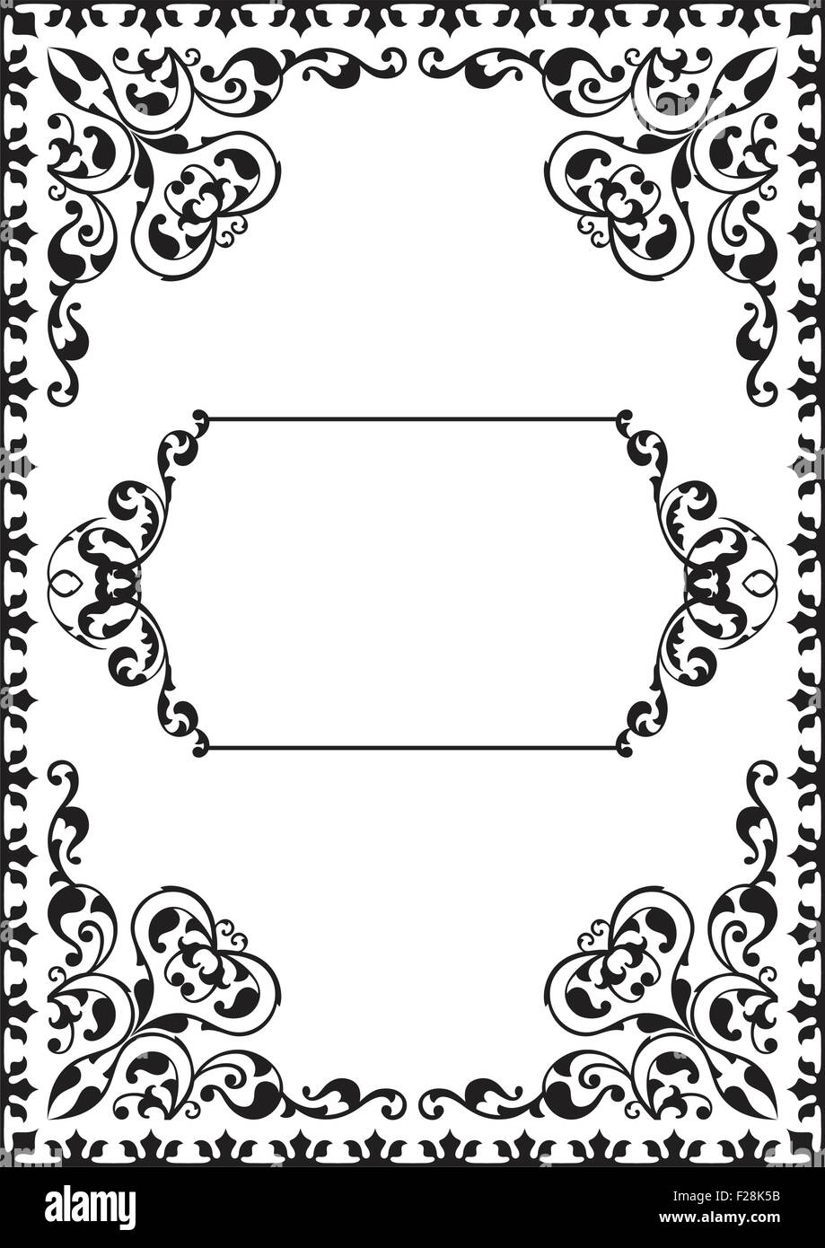 Classic vintage page on white Stock Vector Image & Art - Alamy