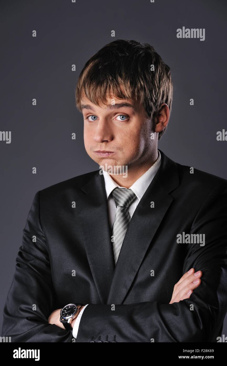 Portrait of a funny businessman Stock Photo - Alamy