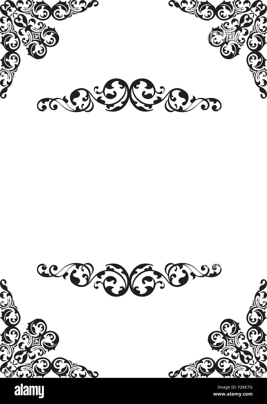 Fine border on white Stock Vector Image & Art - Alamy