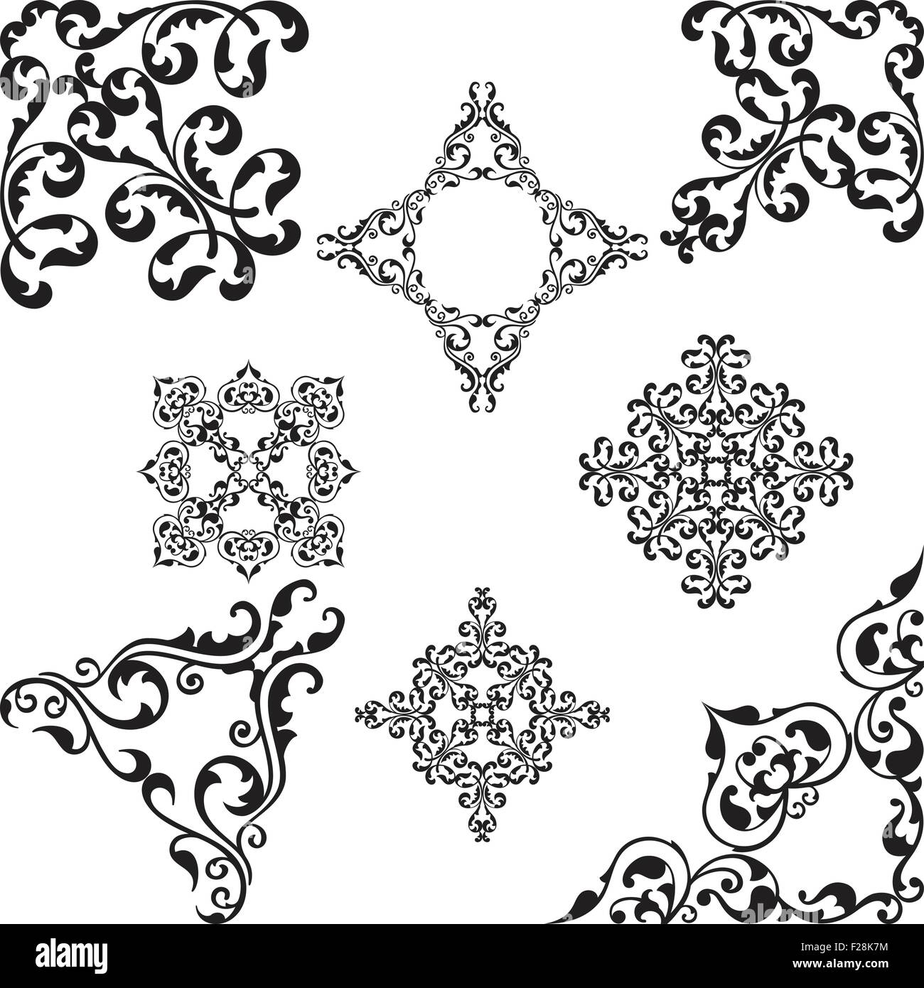 Nice corners on white Stock Vector Image & Art - Alamy