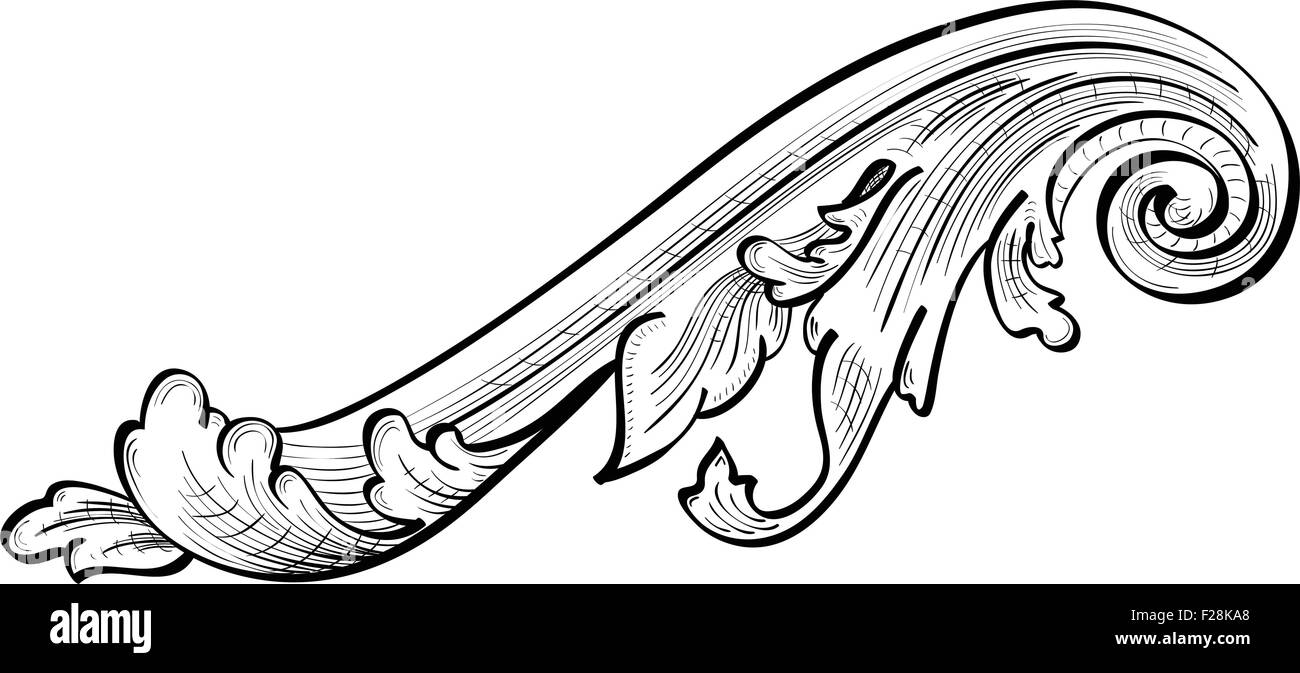 Scrolling acanthus leaf hi-res stock photography and images - Alamy