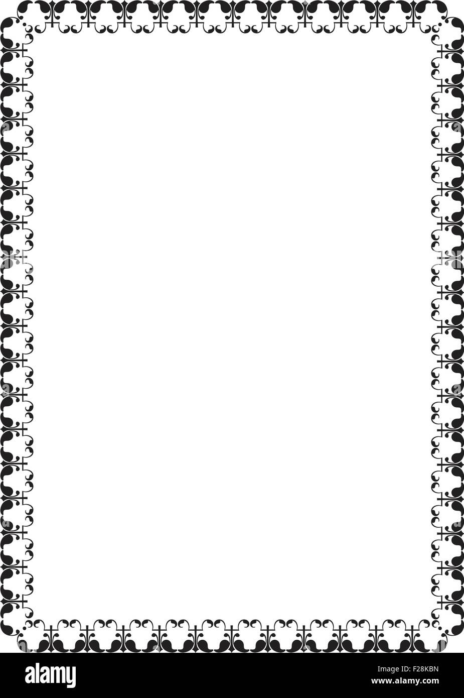 Ornate border isolated on white Stock Vector Image & Art - Alamy