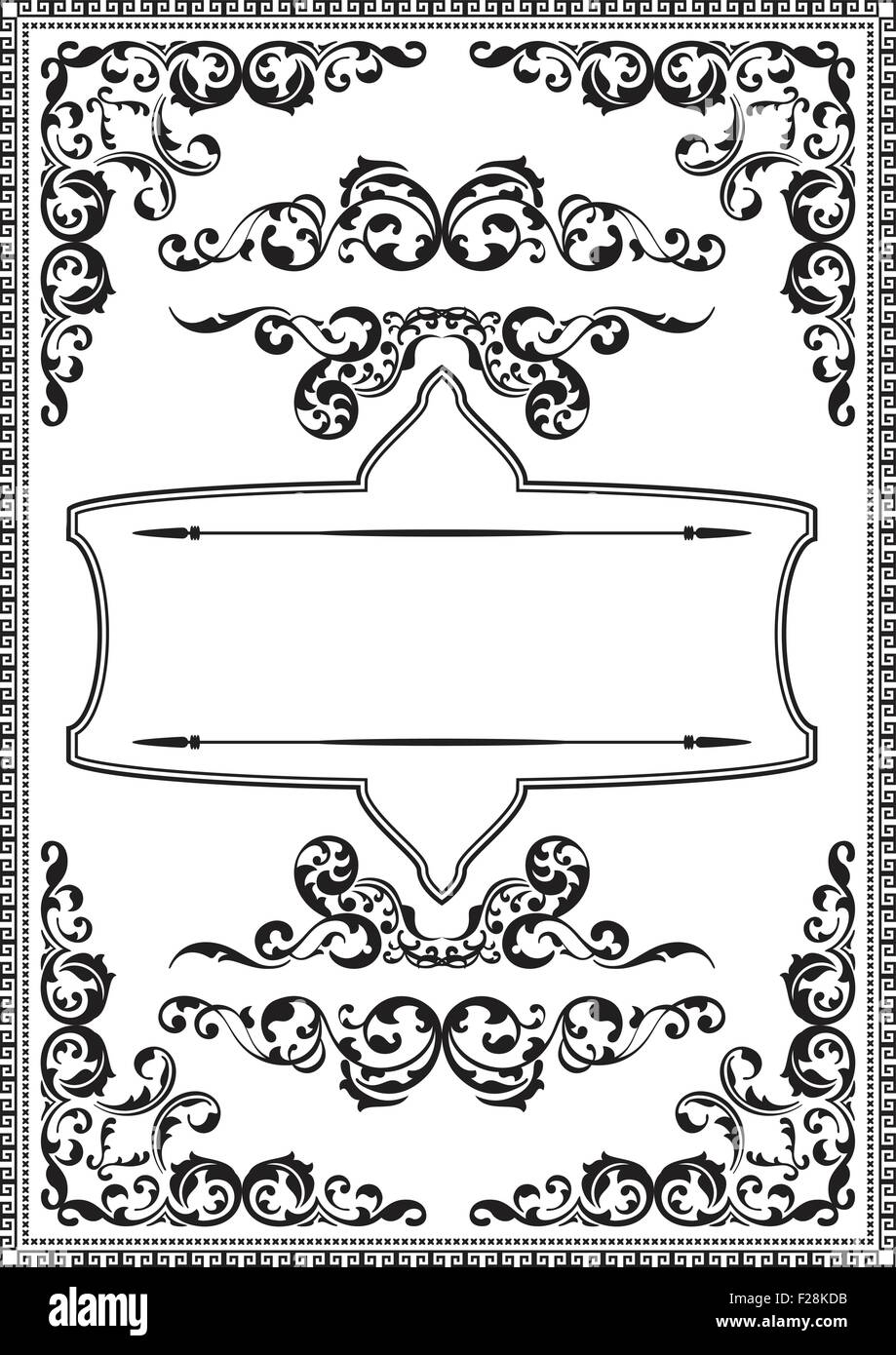 Victorian picture isolated on white Stock Vector Image & Art - Alamy