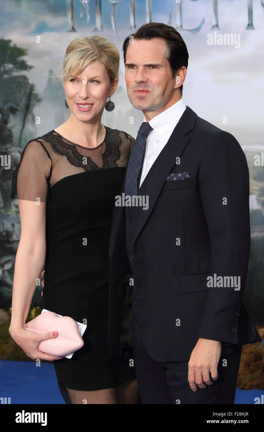 London. UK. Karoline Copping and Jimmy Carr at Disney's Maleficent ...