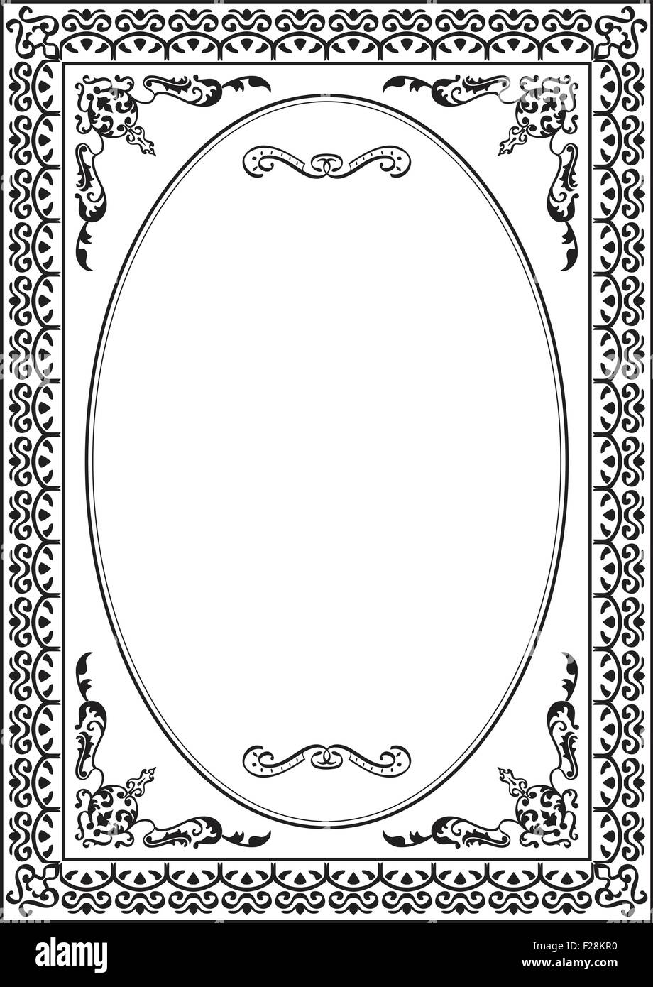 Classic border isolated on white Stock Vector Image & Art - Alamy