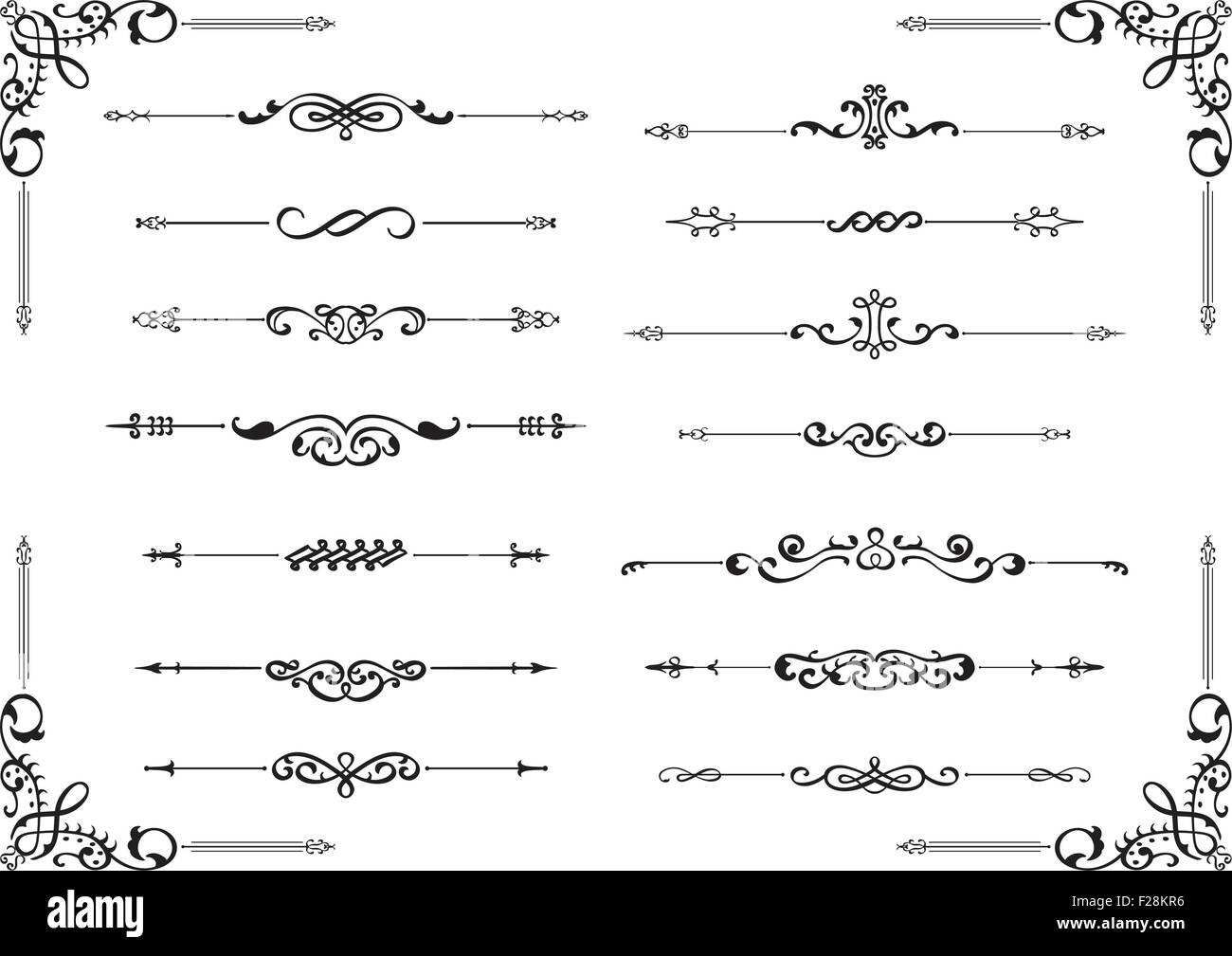 Divide lines isolated on white Stock Vector Image & Art - Alamy
