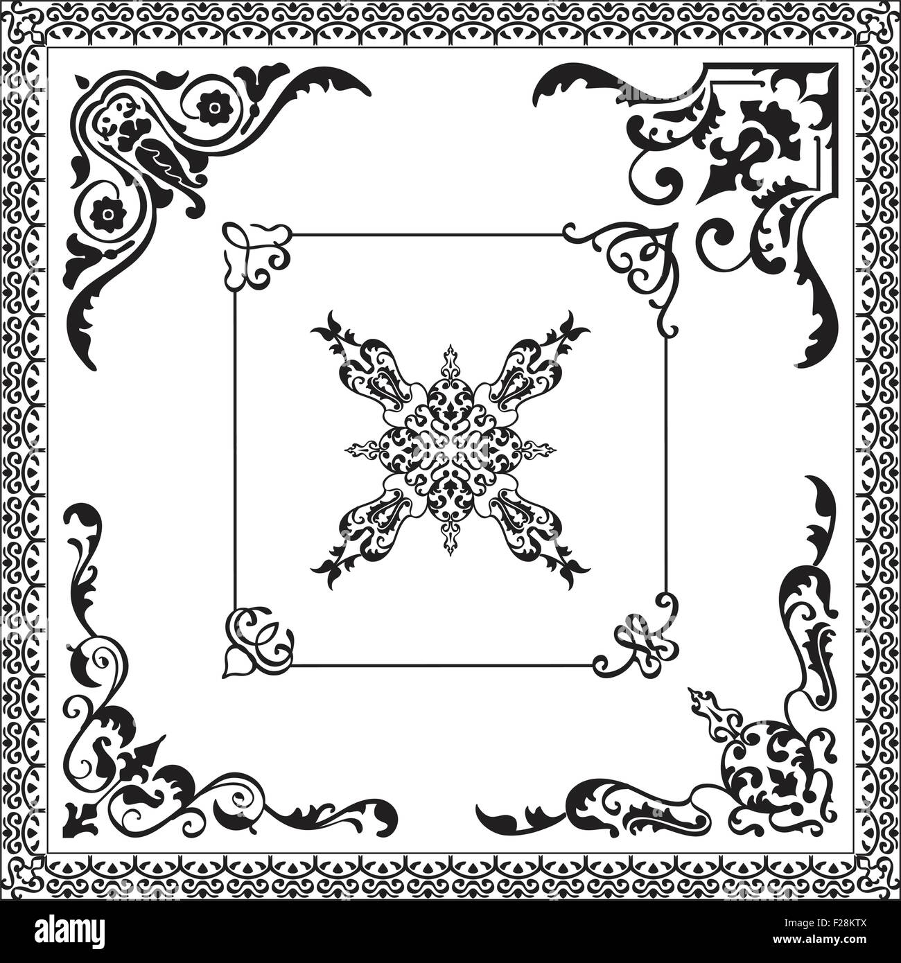 Nice corner set isolated on white Stock Vector Image & Art - Alamy