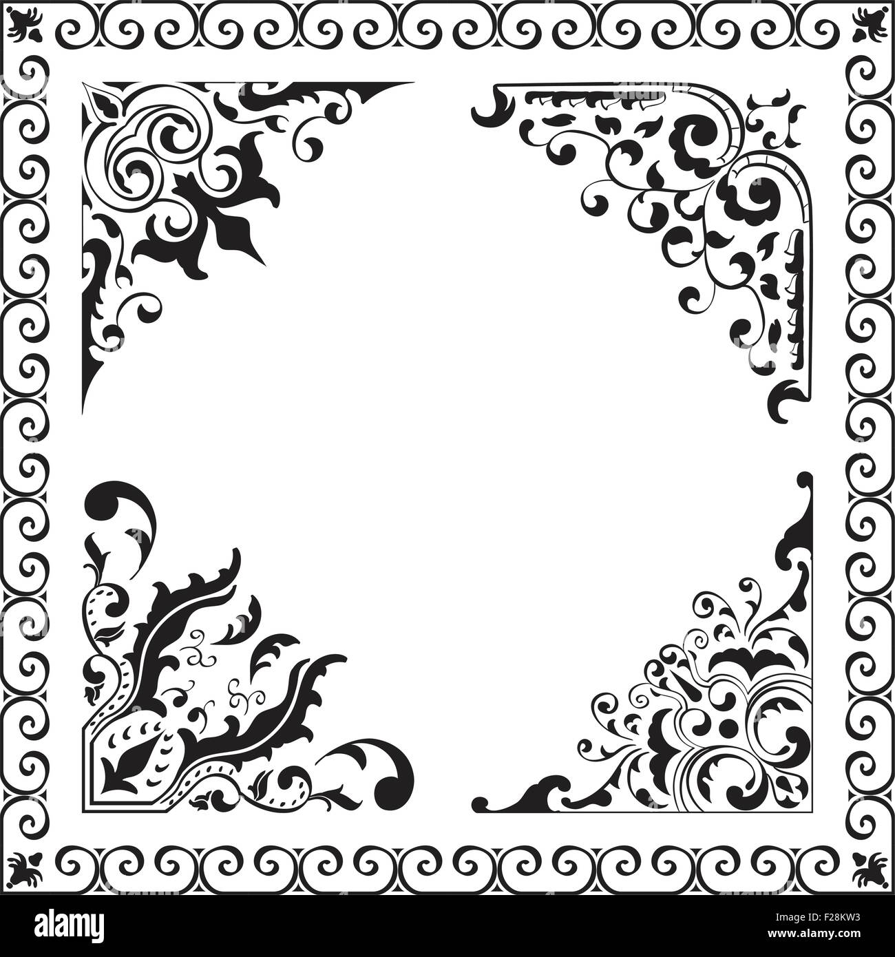 Set of corner elements isolated on white Stock Vector Image & Art - Alamy