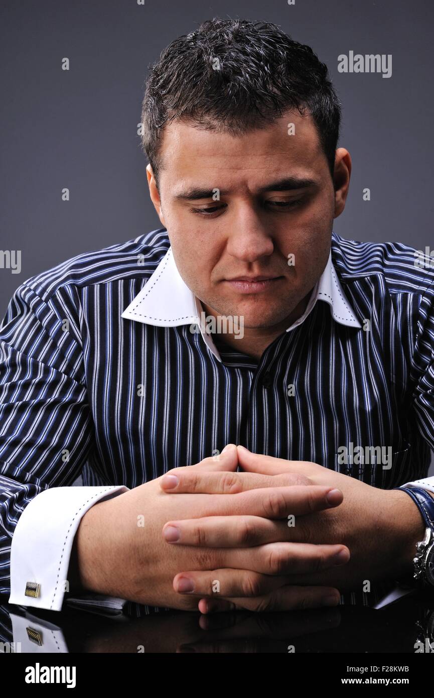 Portrait of a thinking man Stock Photo - Alamy