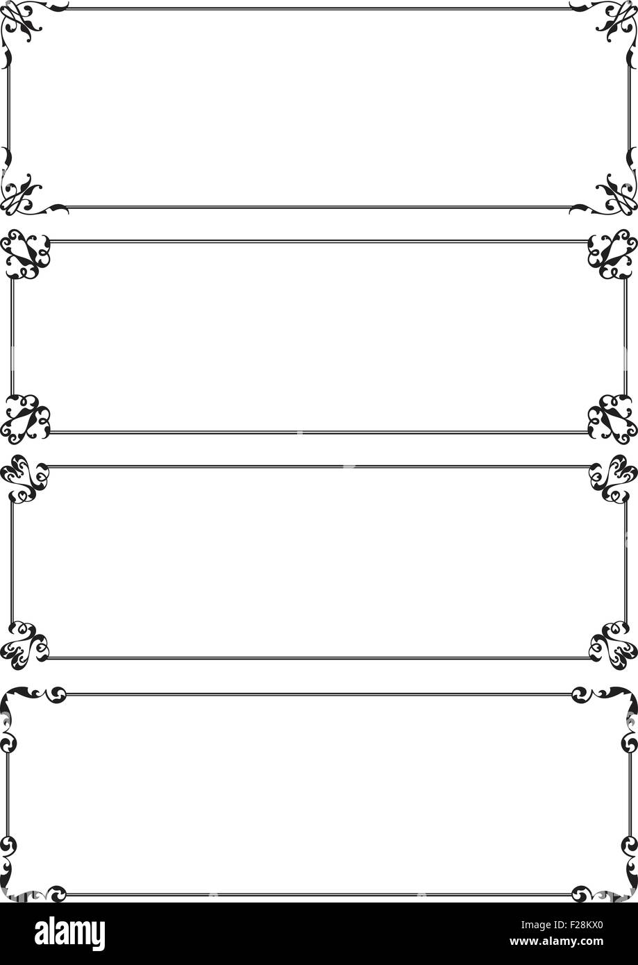 Border set isolated on white Stock Vector Image & Art - Alamy