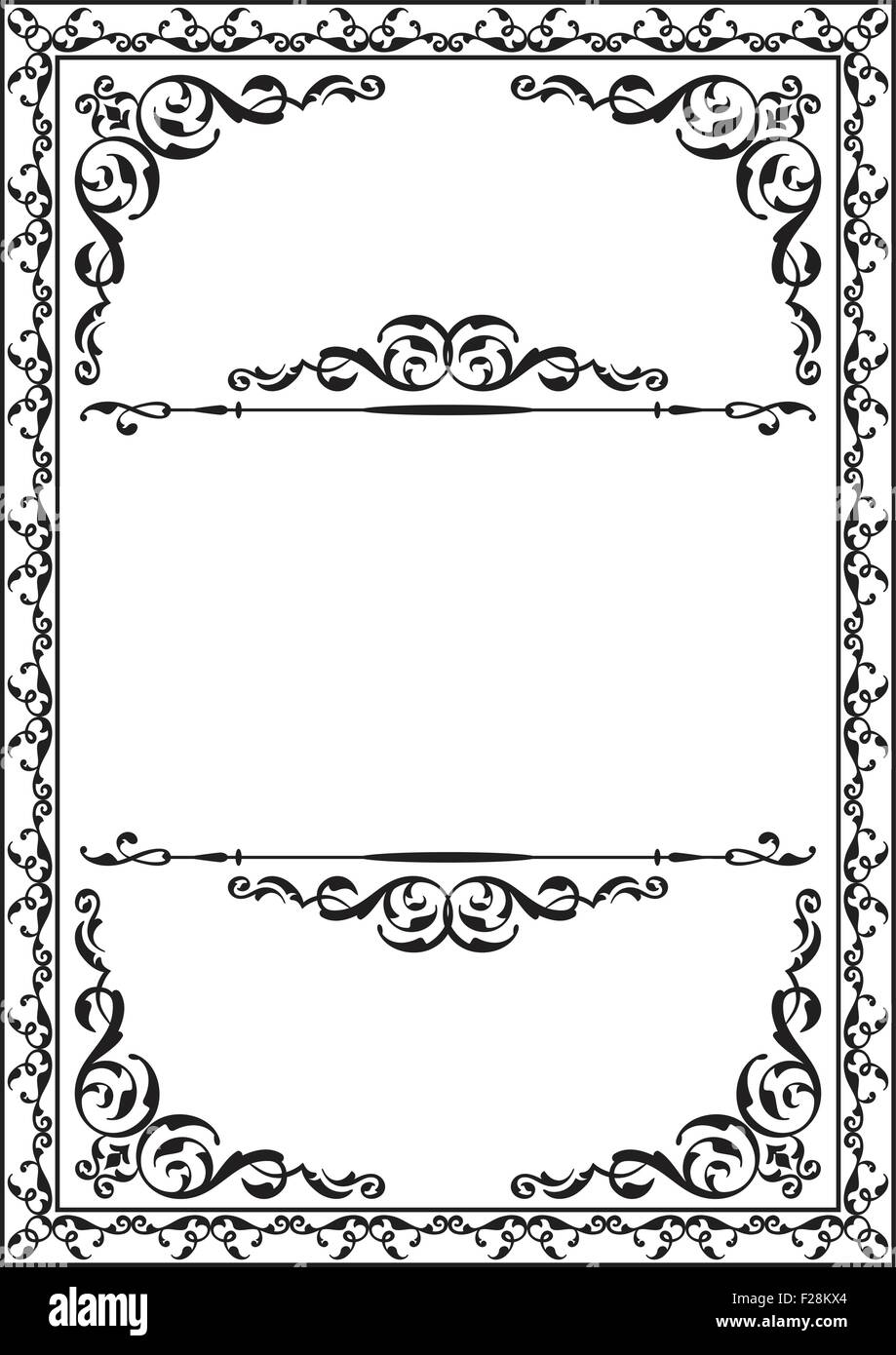 Classic border isolated on white Stock Vector Image & Art - Alamy
