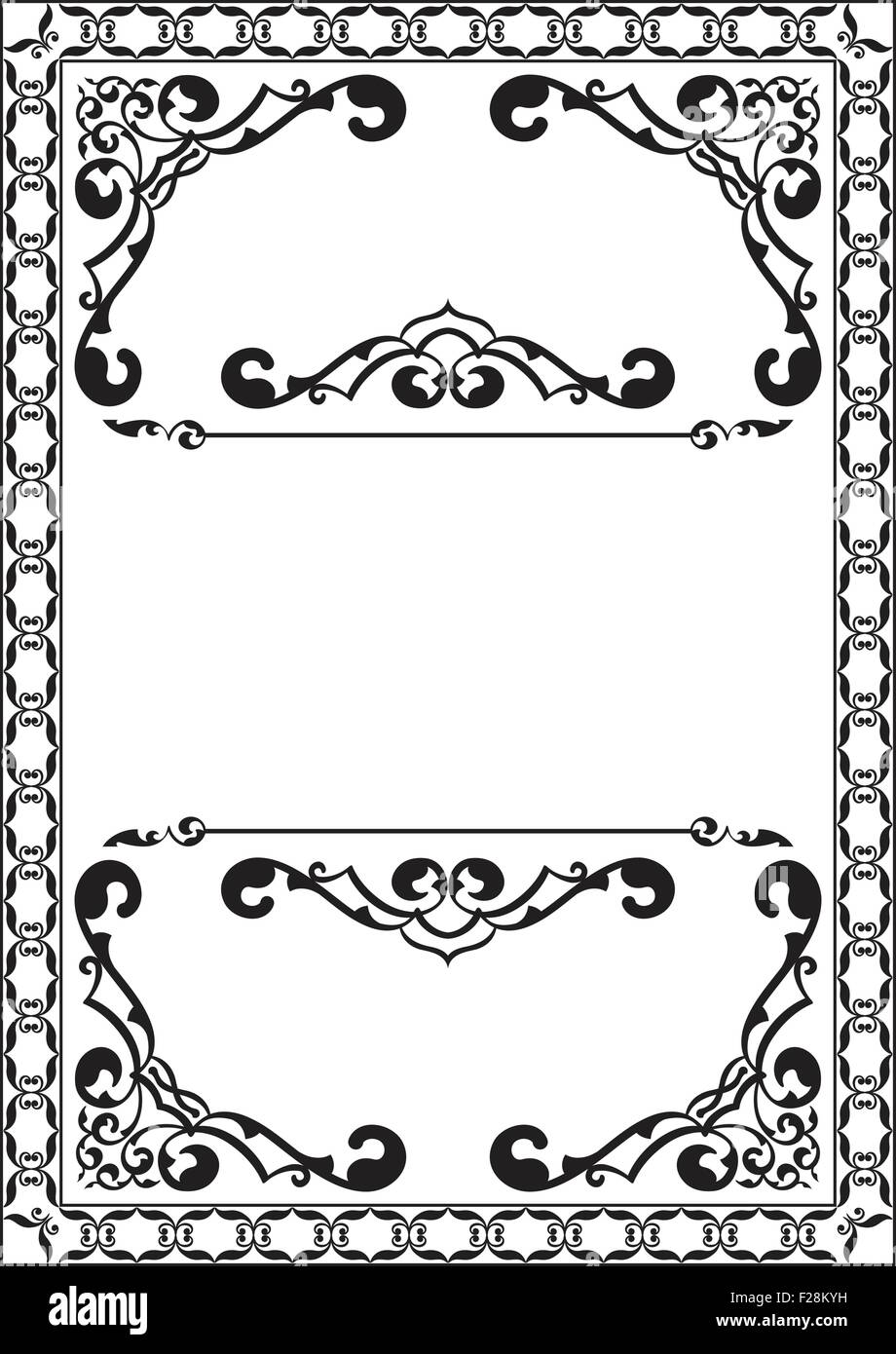Nice baroque book page isolated on white Stock Vector Image & Art - Alamy