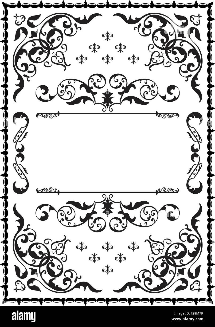 Classic ornate book page Stock Vector Image & Art - Alamy