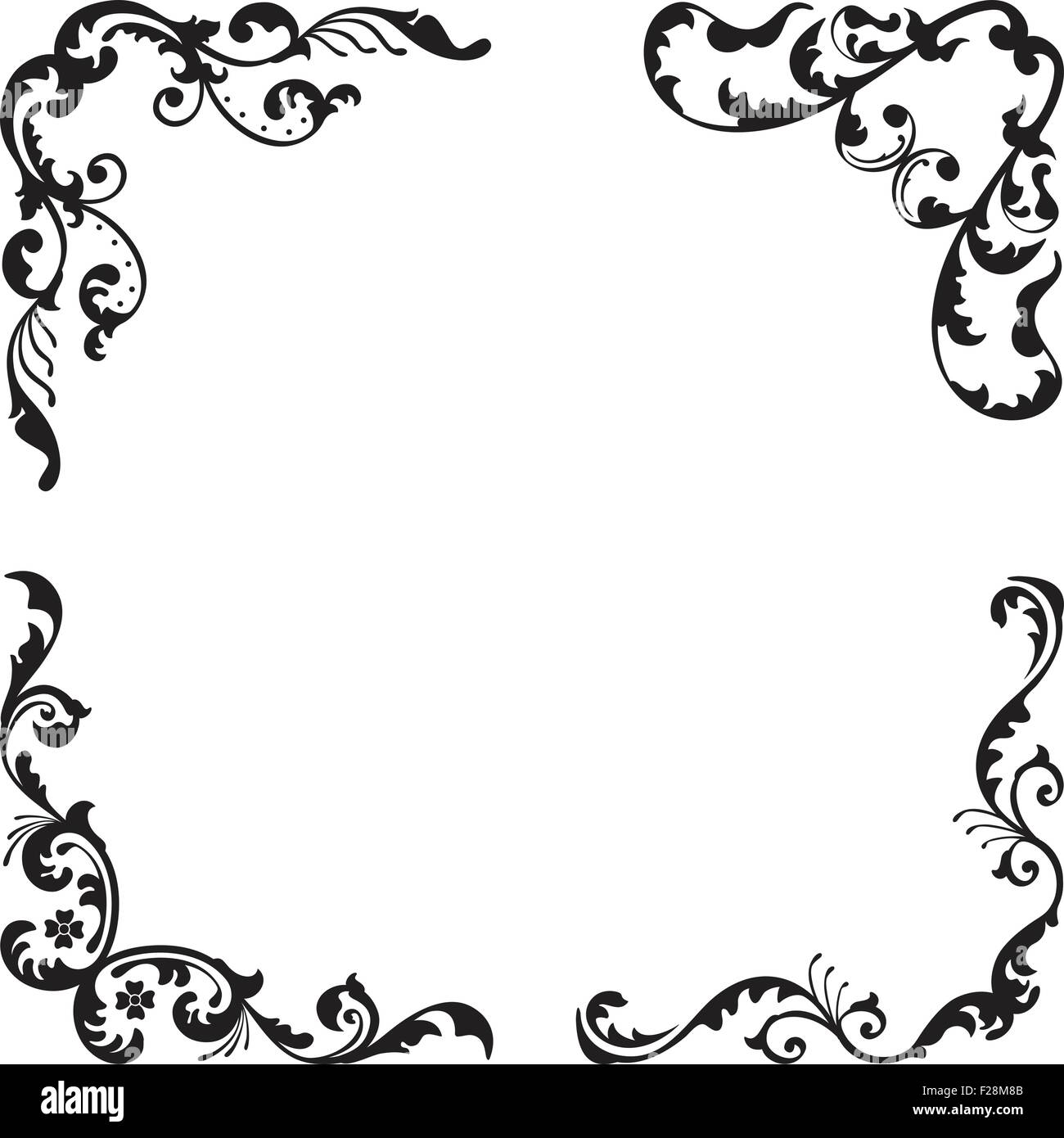 Nice classical corner set is isolated on white Stock Vector Image & Art ...