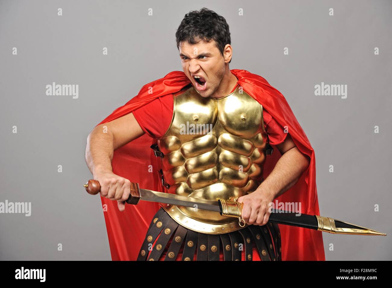 Legionary soldier ready for a war Stock Photo - Alamy