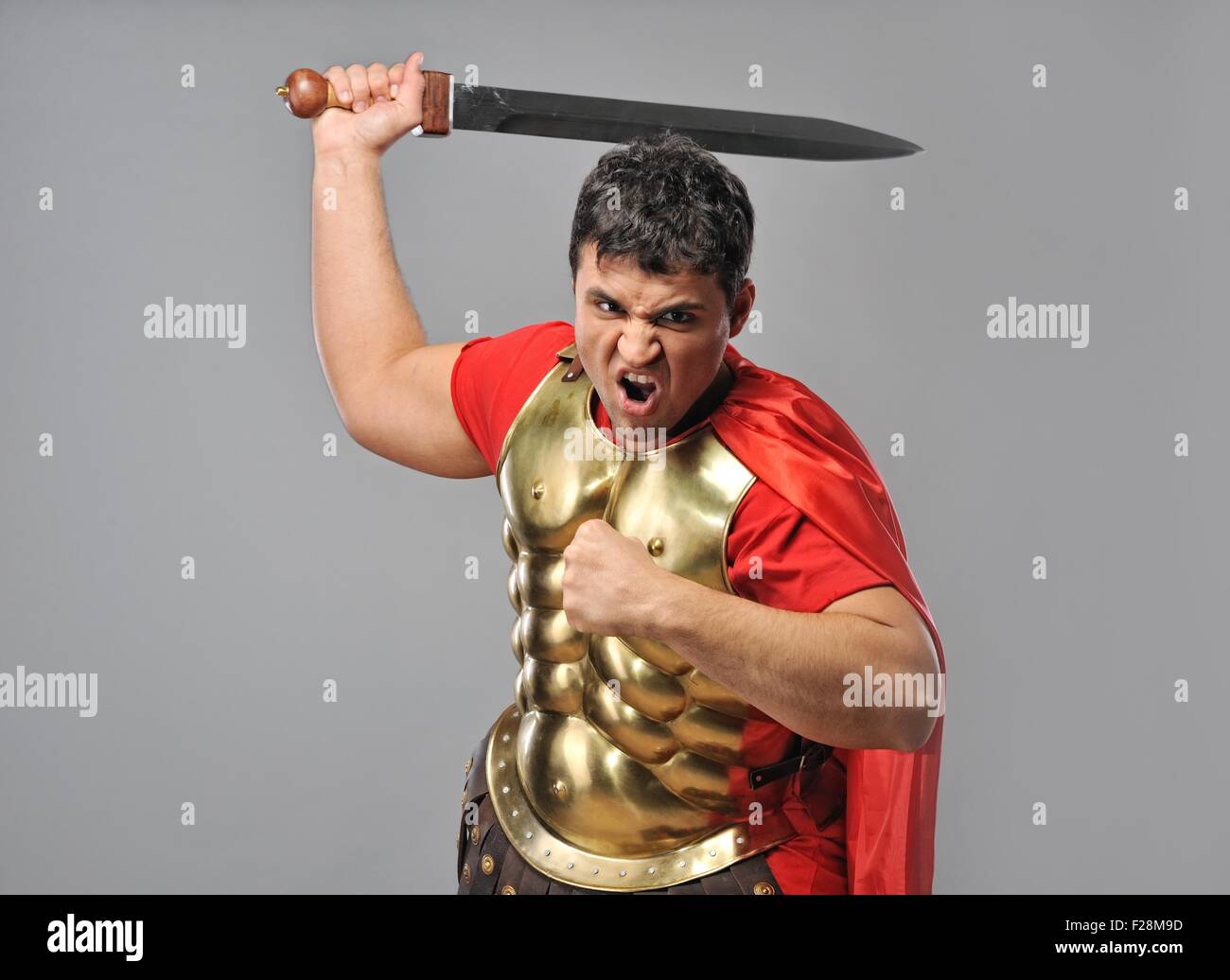 Legionary soldier ready for a war Stock Photo - Alamy