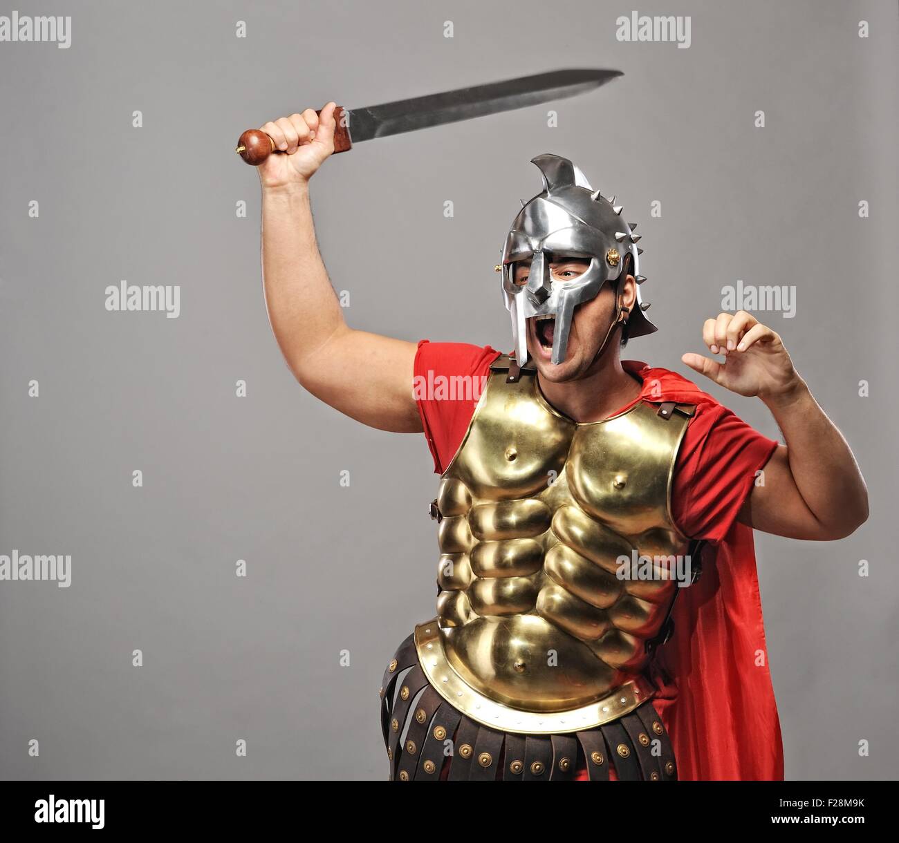 Legionary soldier ready for a war Stock Photo - Alamy