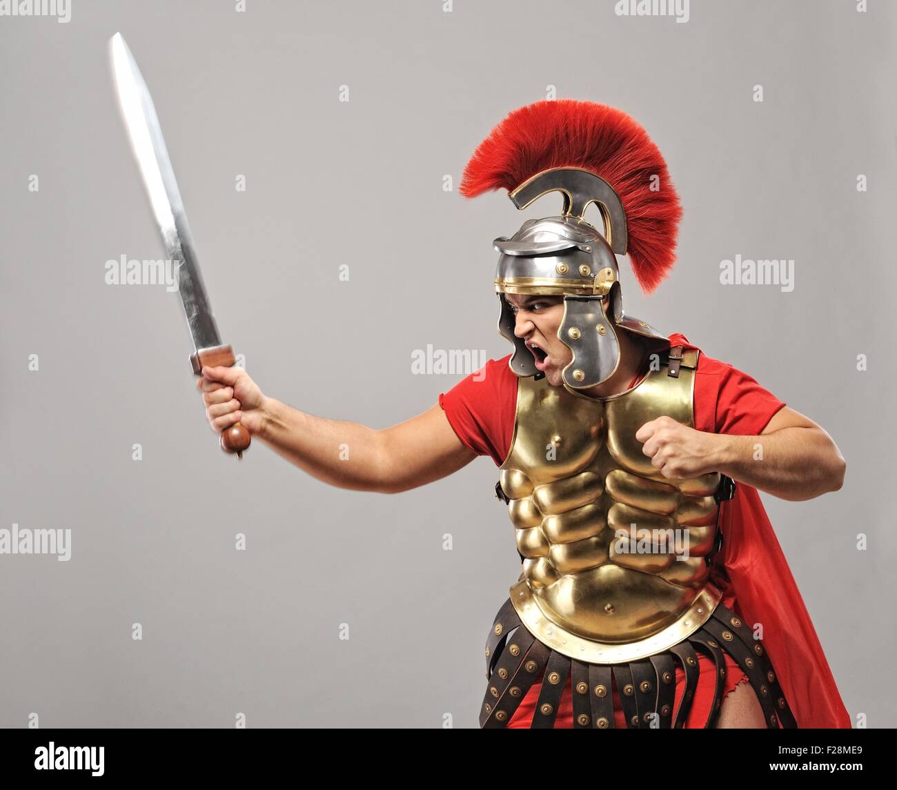 Legionary soldier ready for a war Stock Photo - Alamy