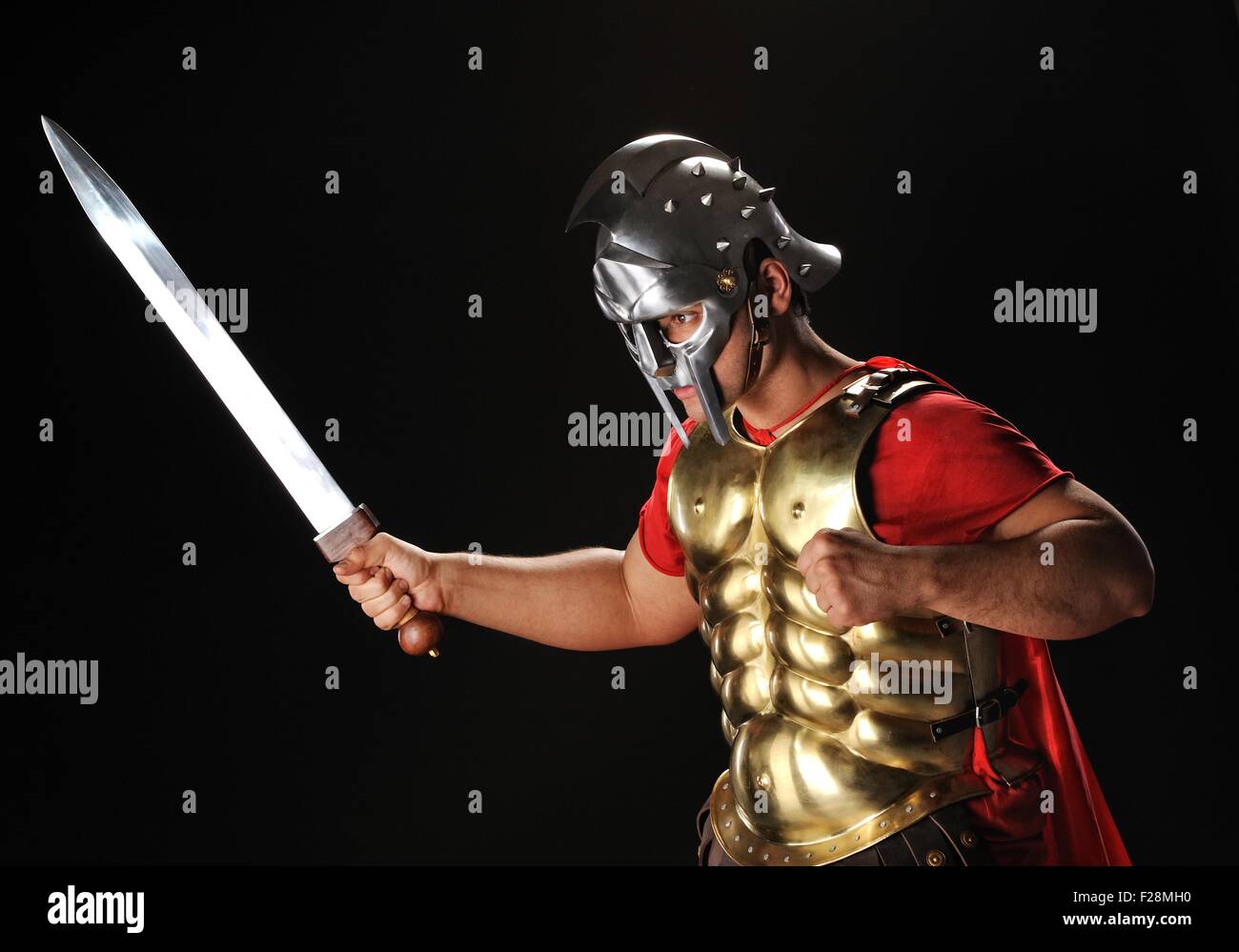 Legionary soldier ready for a war Stock Photo - Alamy