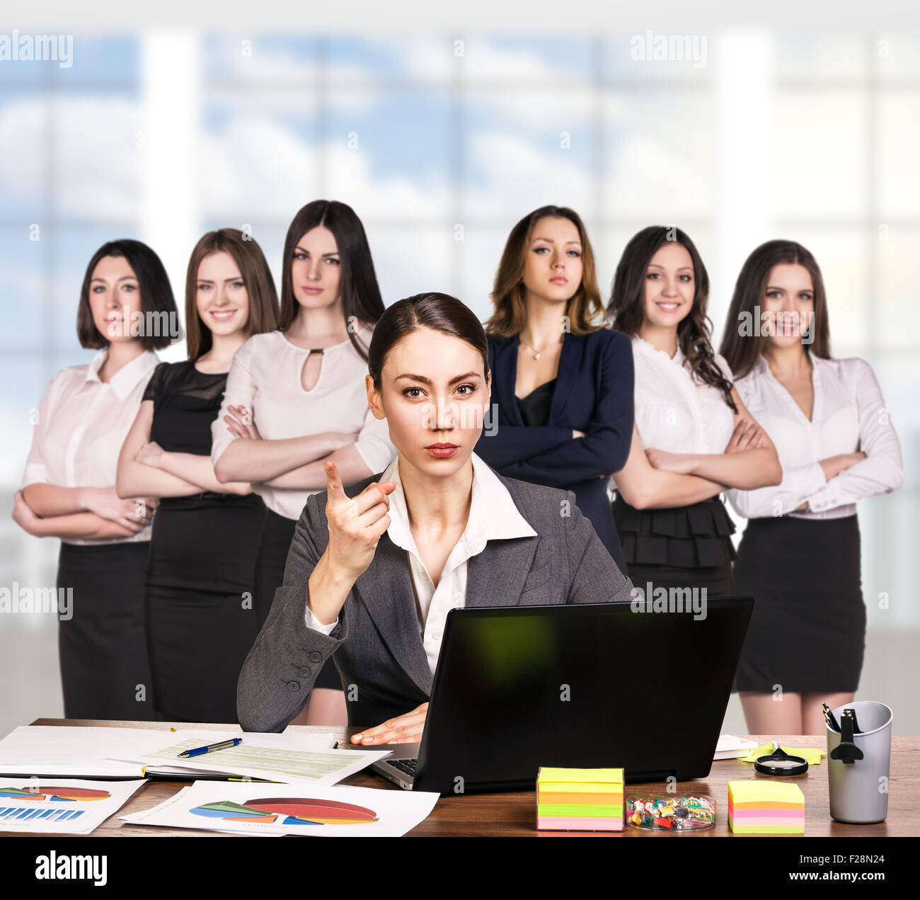 Serious working business team hi-res stock photography and images - Alamy
