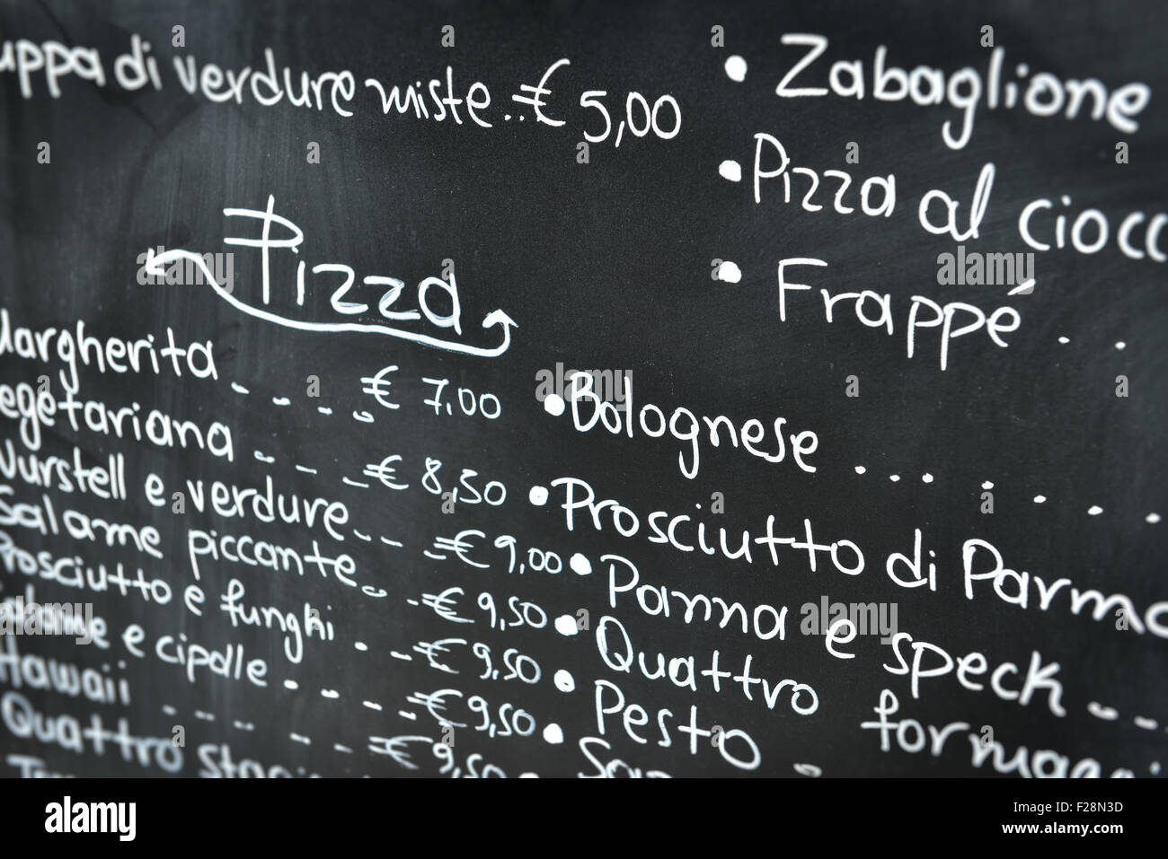 Example of typical European outdoors menu which can be seen in any EU ...