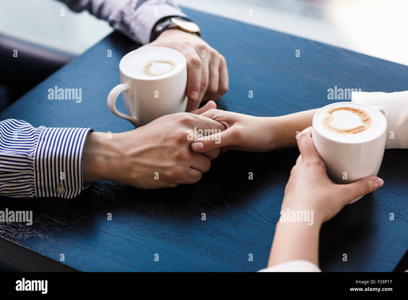 Two cups of coffee Stock Photo - Alamy
