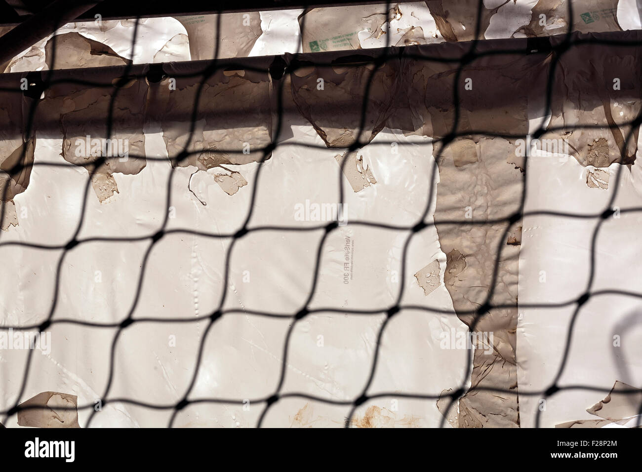 Scaffold and netting covering renovations of castle drogo ...