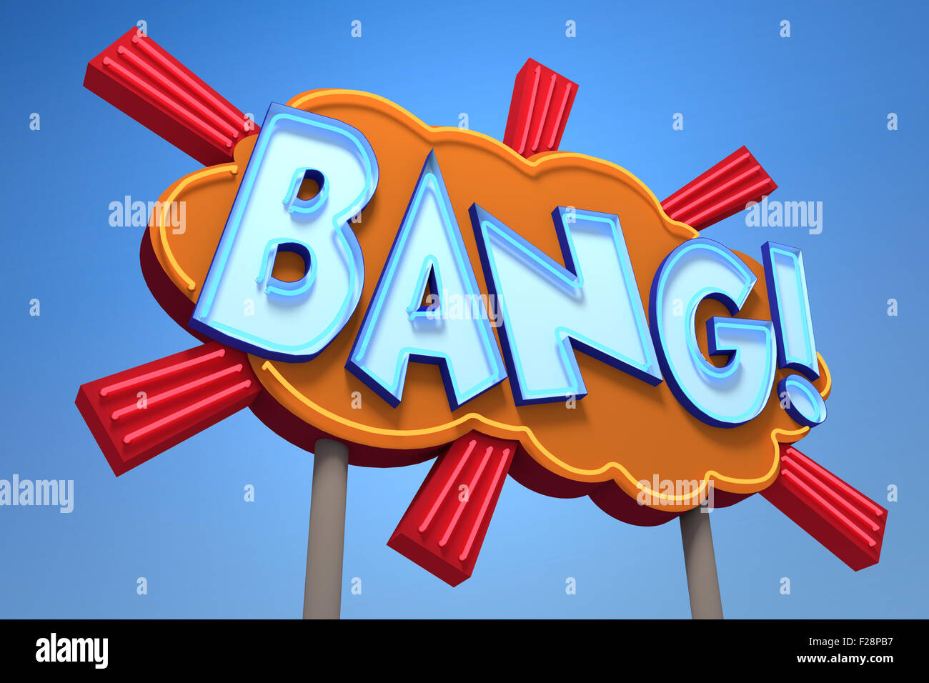 BANG! Sound Effect Neon Sign Stock Photo - Alamy
