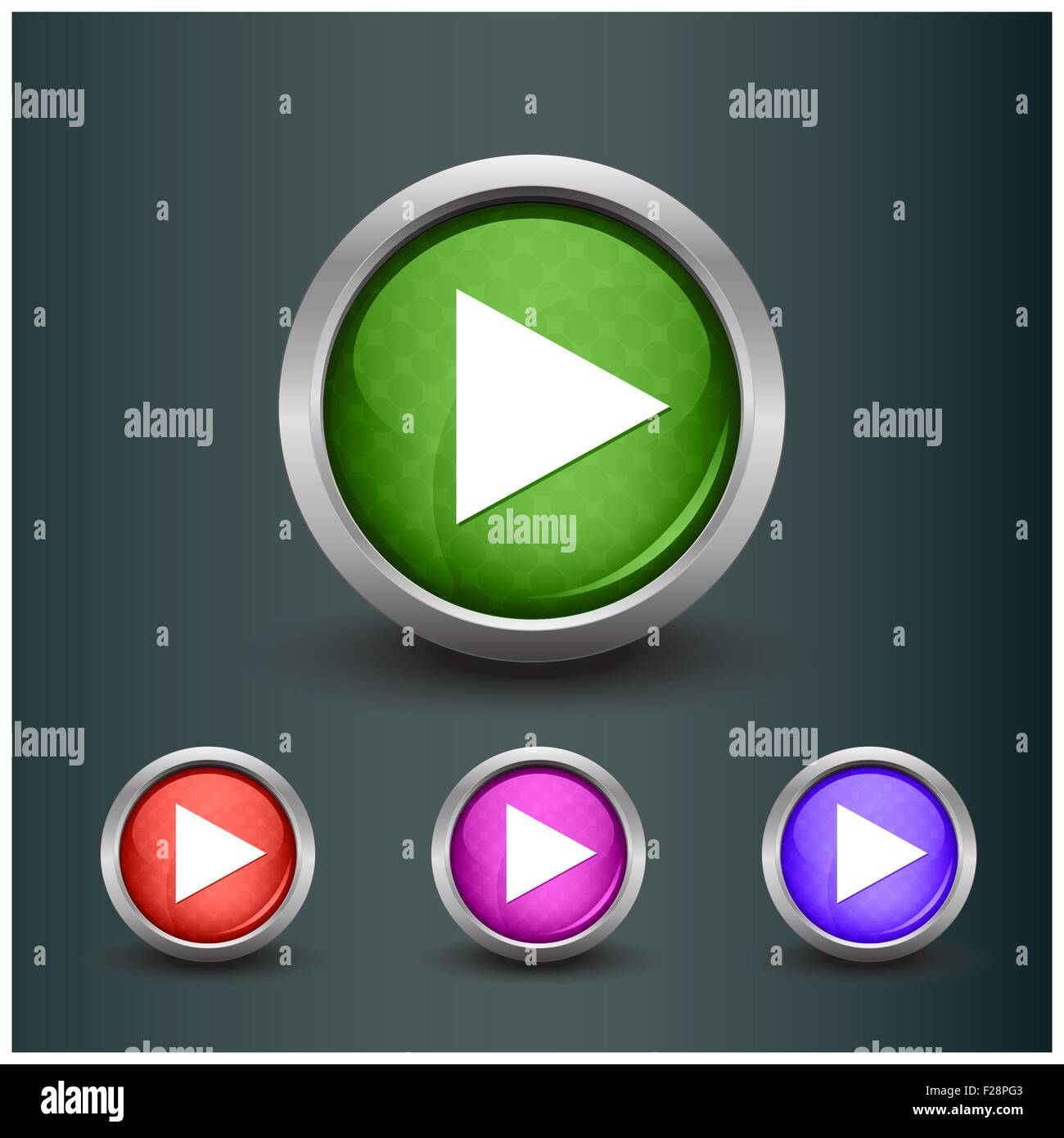 Set of isolated play, start glossy vector web buttons. Beautiful internet buttons Stock Photo ...
