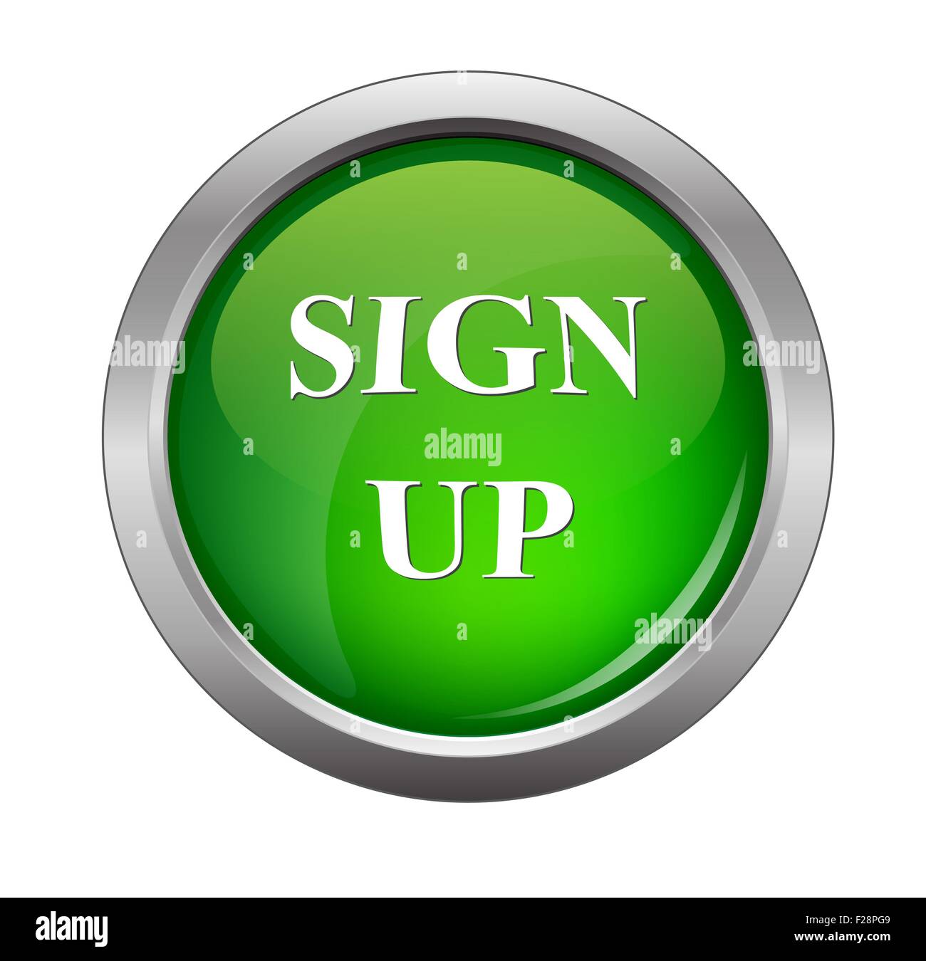 green sign up glossy web button, beautiful Internet button Stock Photo ...