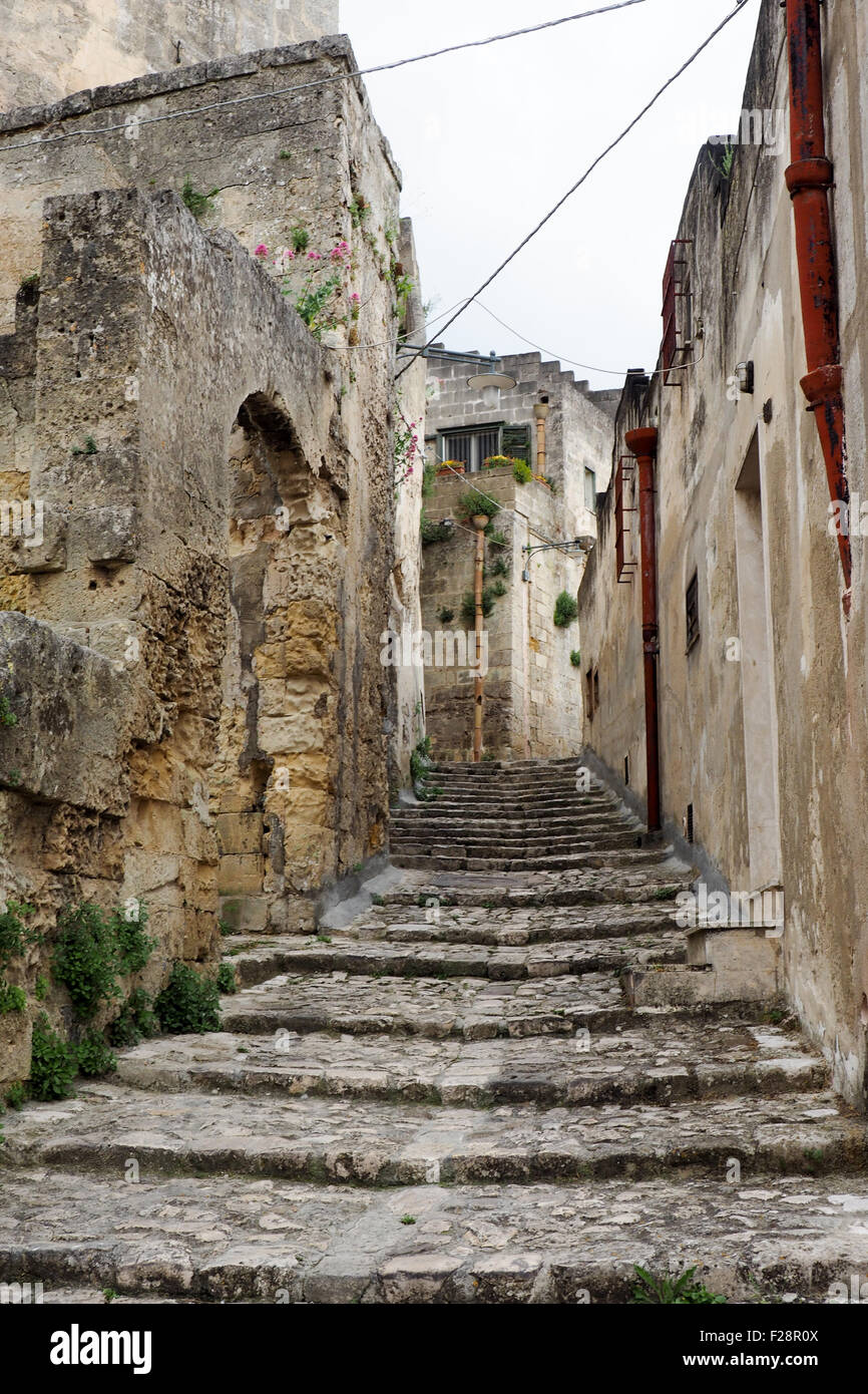 Stone steps between two stone buildings Stock Photo - Alamy