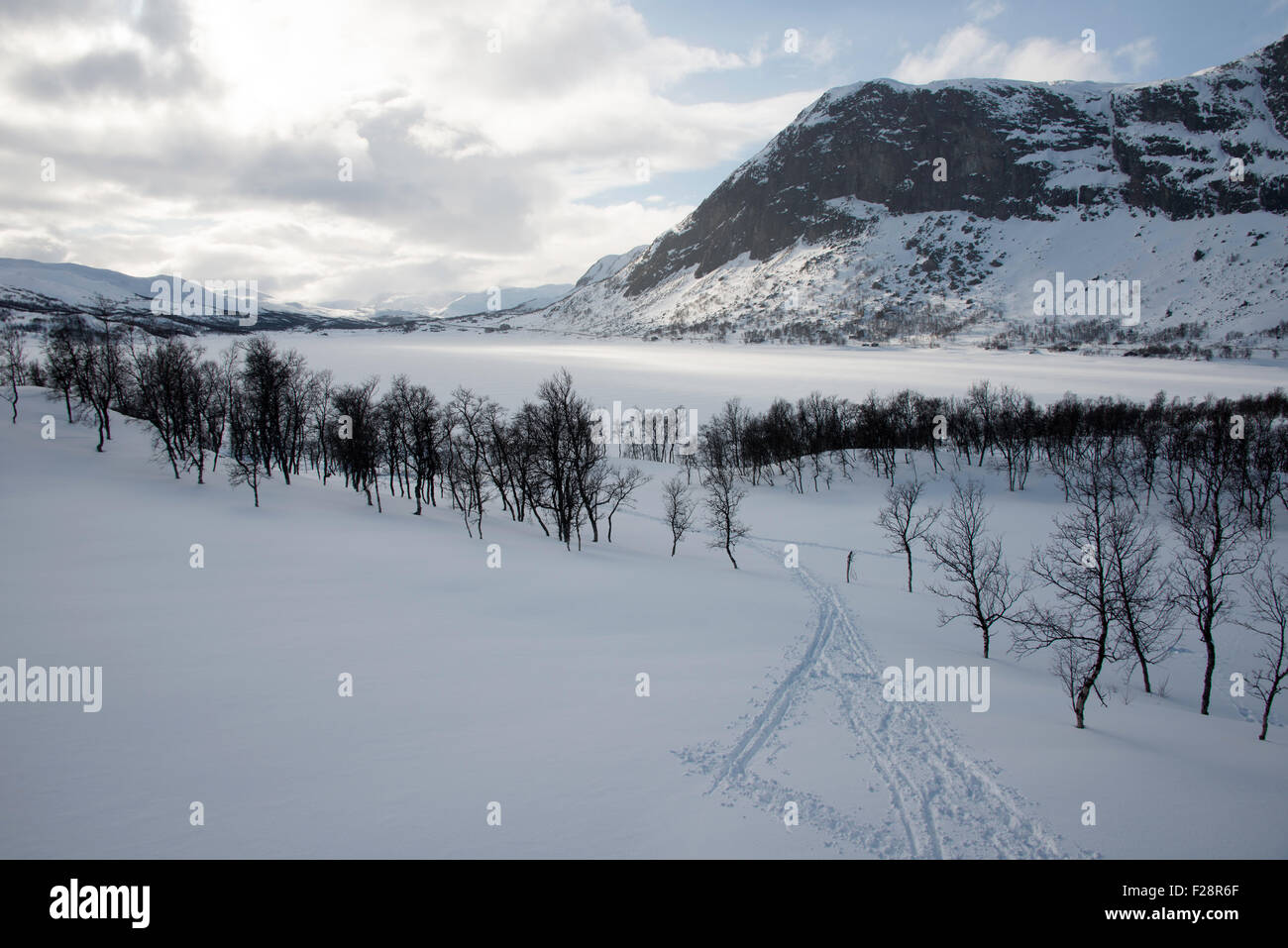Snowy Norwegian winter mountains Stock Photo - Alamy