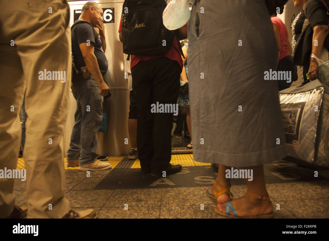 Evening rush hour at Grand Central Station on the platform of the #7 ...