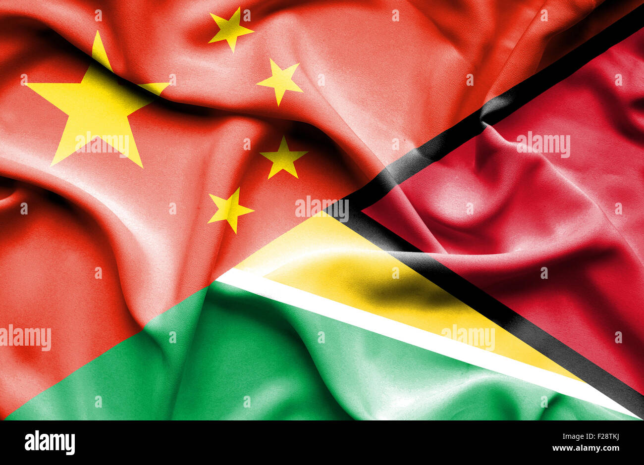 Waving flag of Guyana and Stock Photo - Alamy