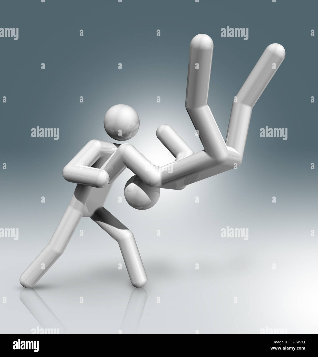 three dimensional judo symbol, olympic games Stock Photo - Alamy