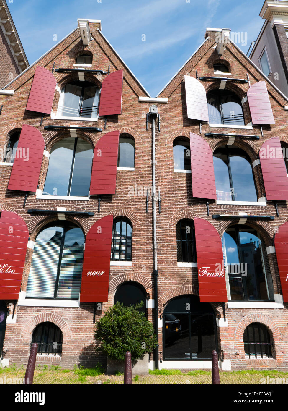 Traditional gabled architectural building fronts in Amsterdam. North ...