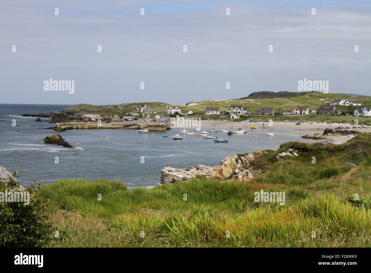Portnablagh harbour and beach in County Donegal Ireland Stock Photo - Alamy