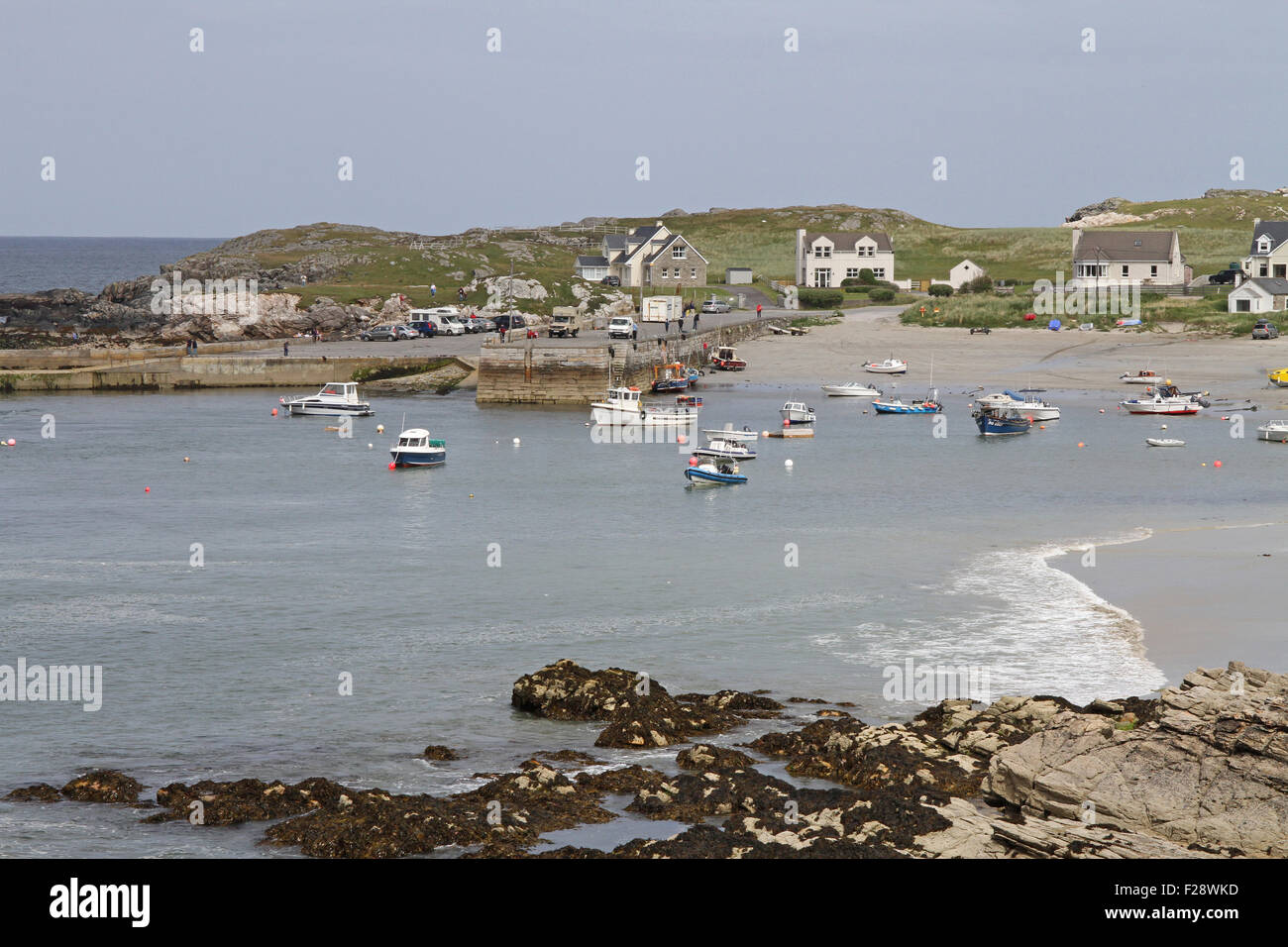 Portnablagh harbour and beach in County Donegal Ireland Stock Photo - Alamy