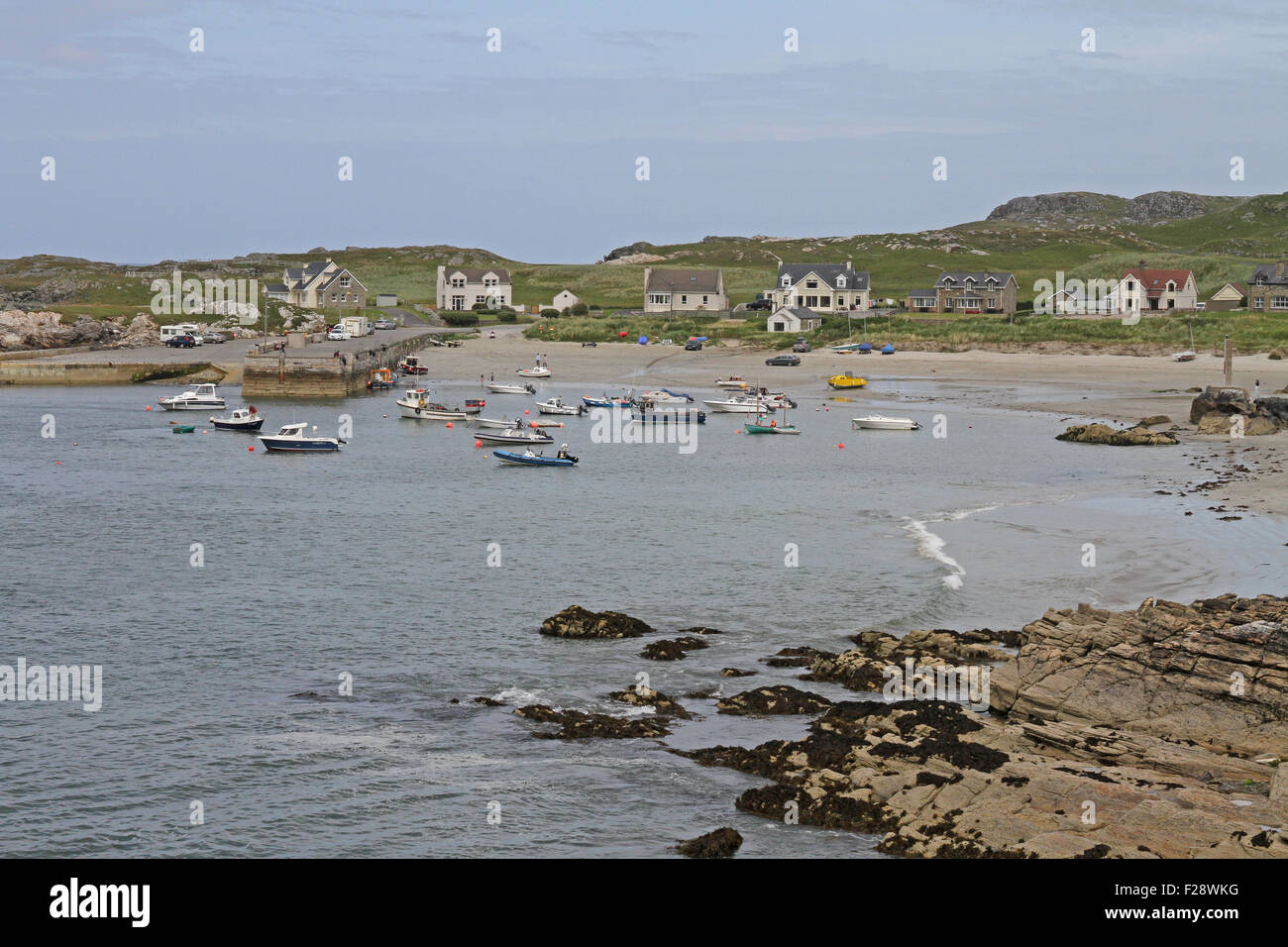 Portnablagh harbour and beach in County Donegal Ireland Stock Photo - Alamy