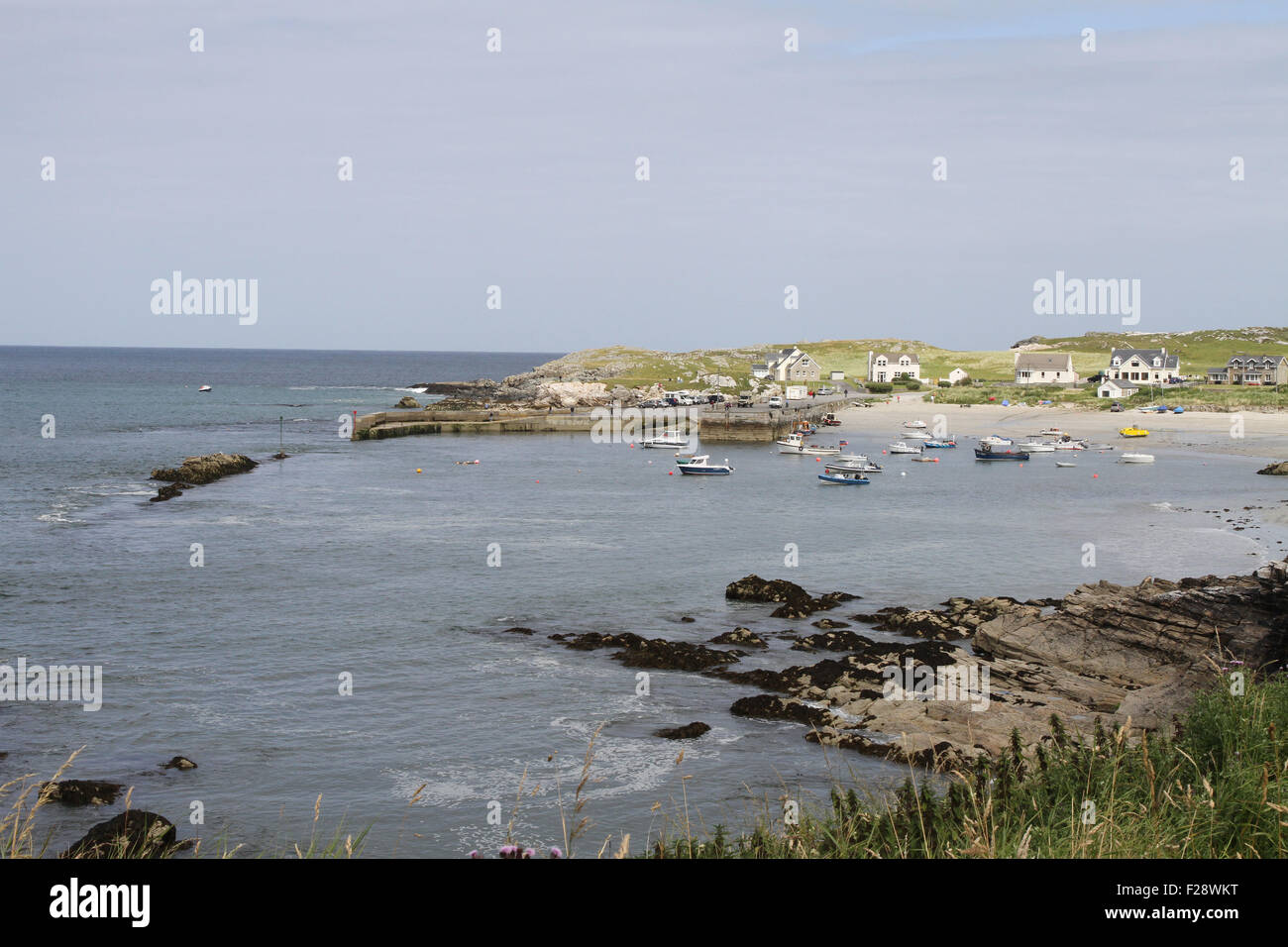 Portnablagh harbour and beach in County Donegal Ireland Stock Photo - Alamy