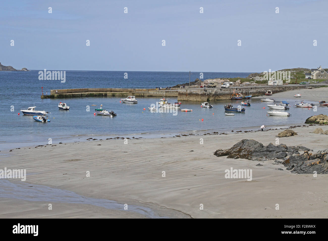 Portnablagh harbour and beach in County Donegal Ireland Stock Photo - Alamy