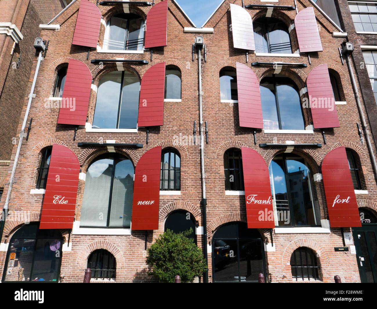 Traditional gabled architectural building fronts in Amsterdam. North ...