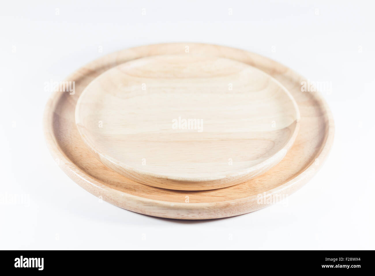 Wooden plate isolated on white background, stock photo Stock Photo - Alamy