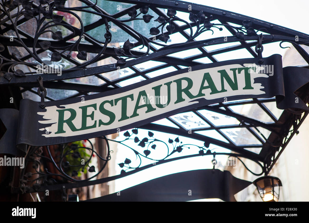 A generic restaurant sign Stock Photo - Alamy