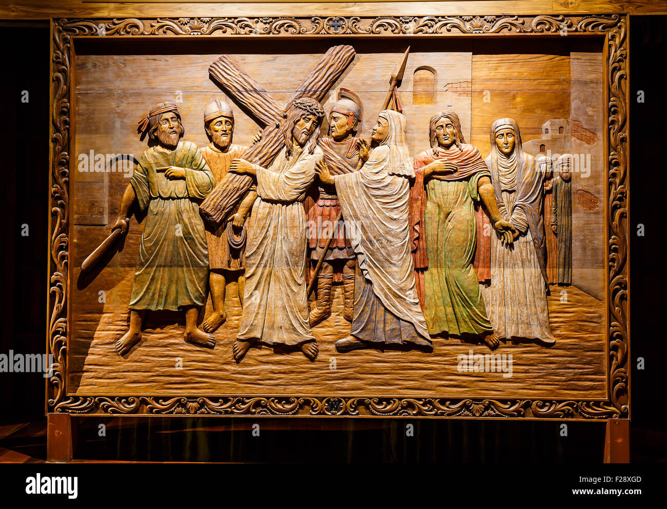 Jesus Wood Carving Stock Photo - Alamy