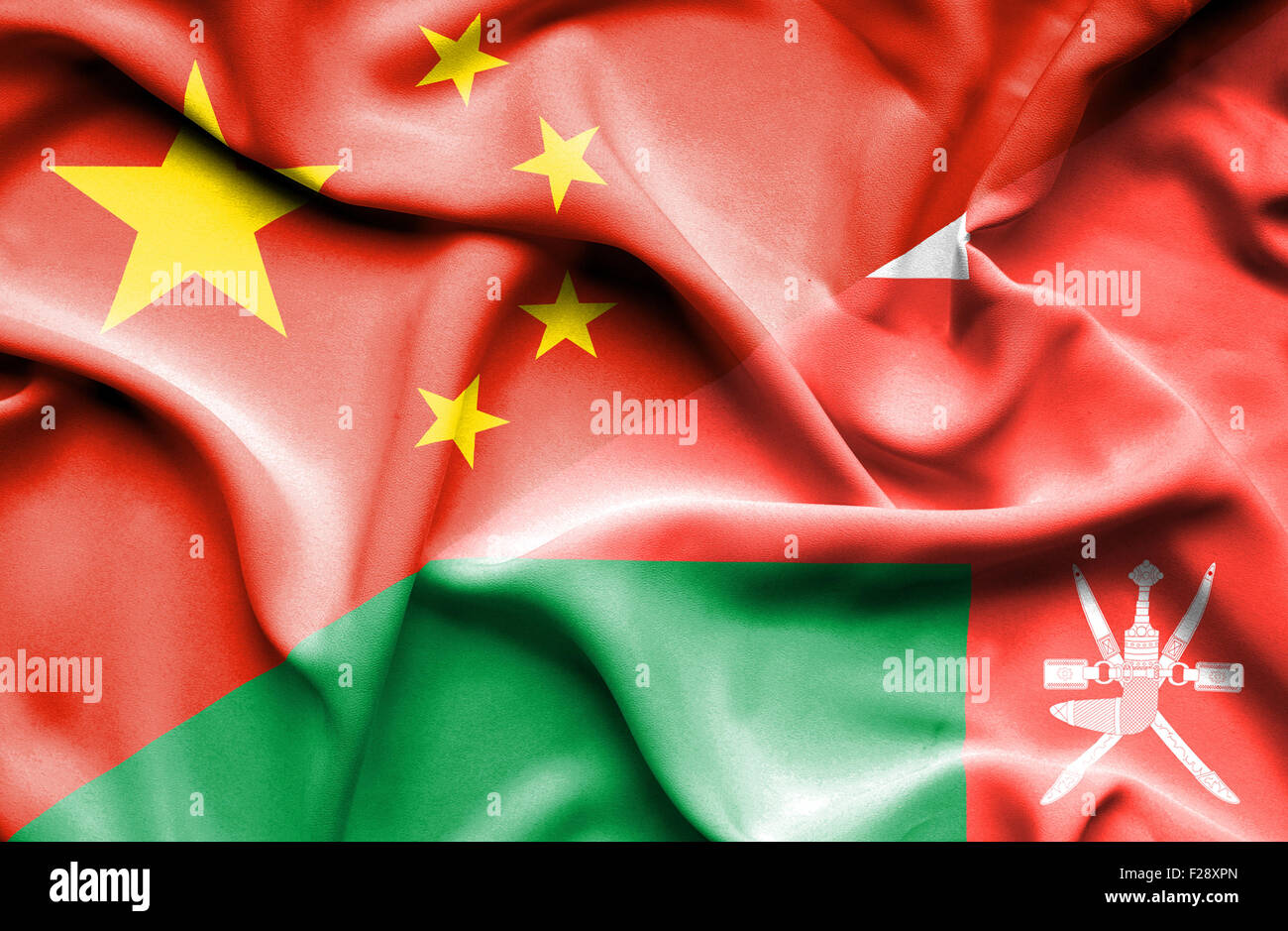 Oman china flag hi-res stock photography and images - Alamy
